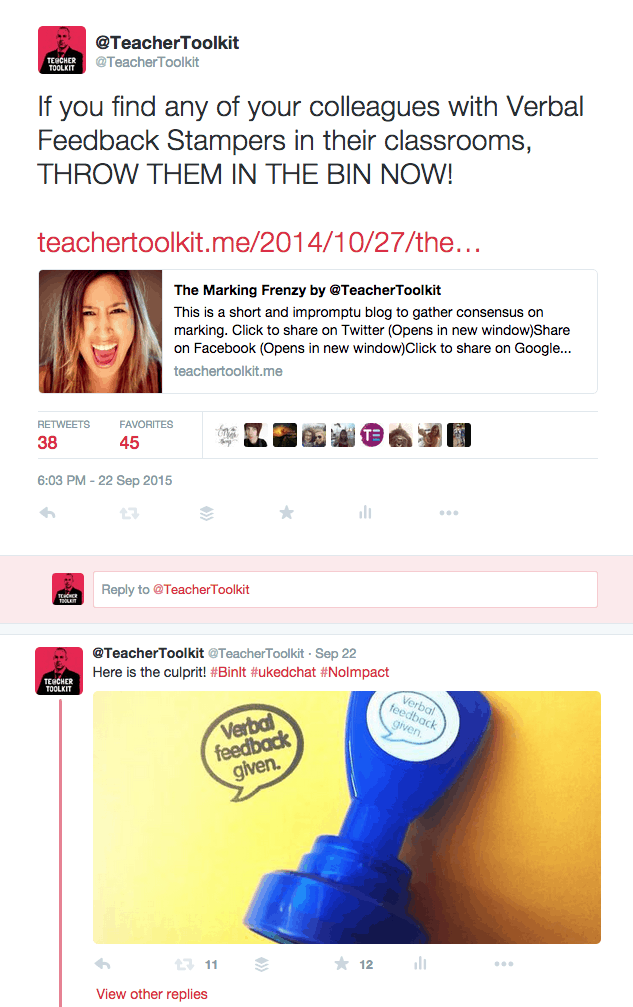 Verbal Feedback Stamp Madness!